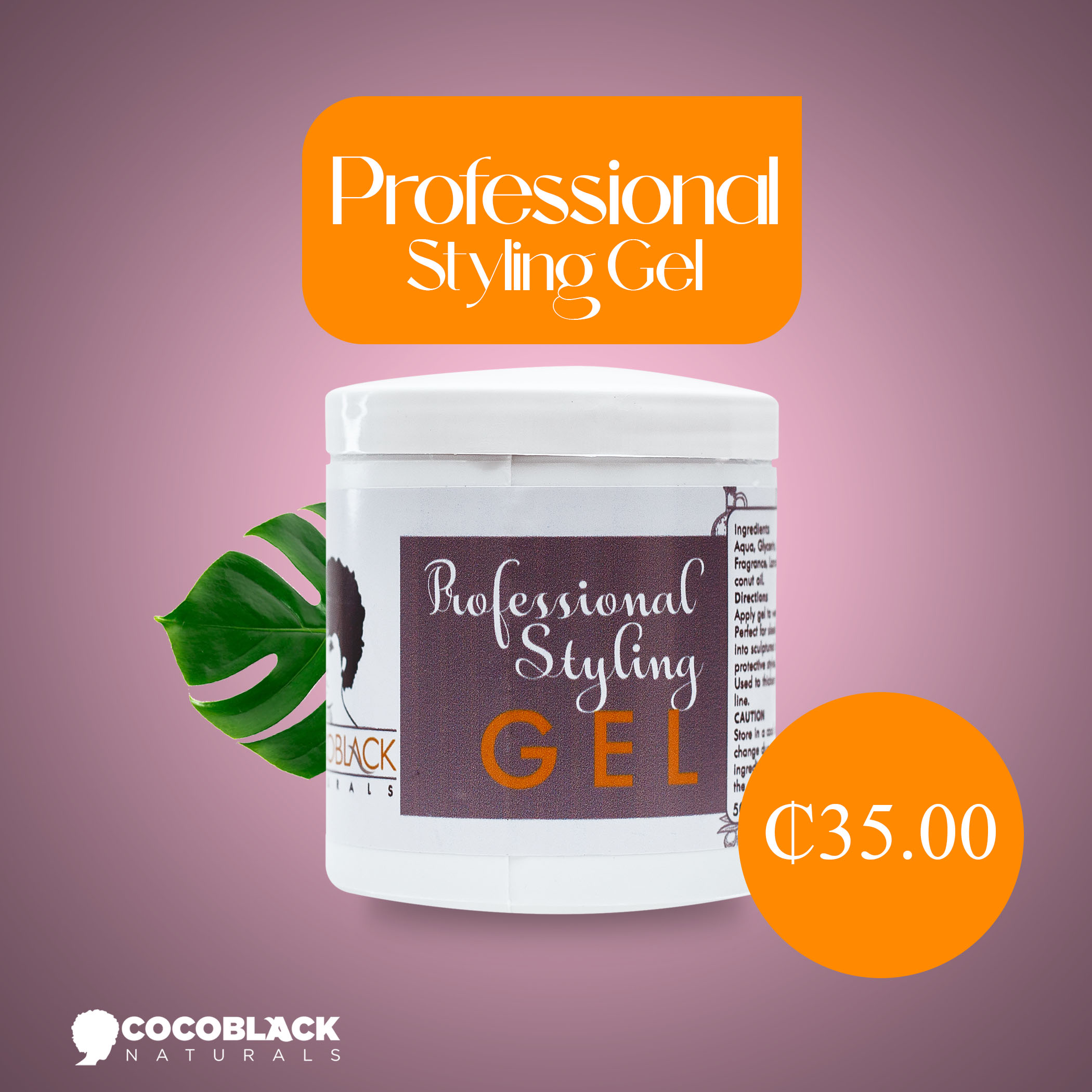 Professional Styling Gel – Cocoblack Naturals – Ghana